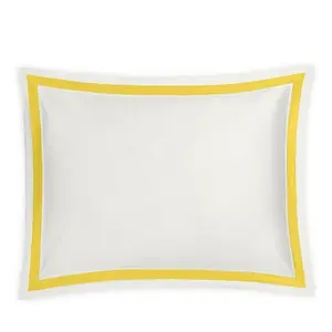 MATOUK Ambrose Sateen Standard Sham Bone/lemon