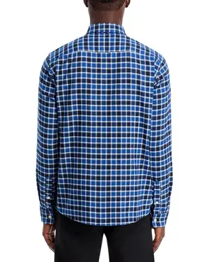BOSS Cotton Check Slim Fit Button Down Shirt