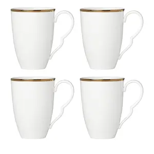 LENOX Contempo Luxe Mugs, Set Of 4 - White