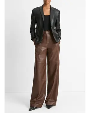 Vince Shrunken Leather Blazer