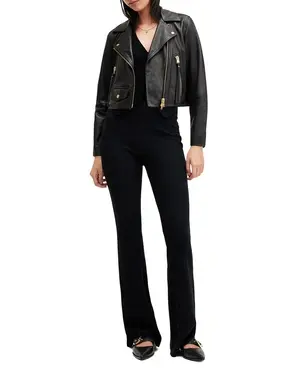 ALLSAINTS Elora Cropped Leather Biker Jacket