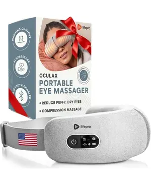 LIFEPRO Eye Massager With Heat & Vibration - Grey