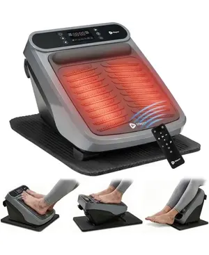 LIFEPRO Foot Massager With Heat For Neuropathy Relief Soothing Calf & Foot Therapy - Grey