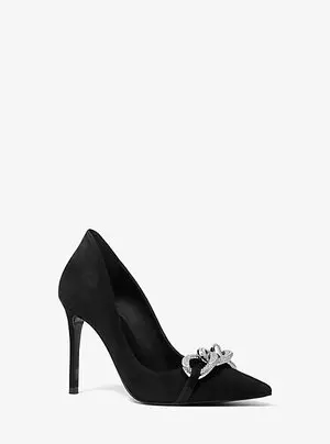 Michael Kors Scarlett Embellished Suede Pump