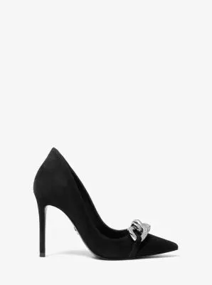 Michael Kors Scarlett Embellished Suede Pump