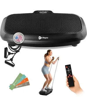 LIFEPRO 3d Vibration Plate – Dual Motor Oscillation & Pulsation For Full Body Home Fitness - Black