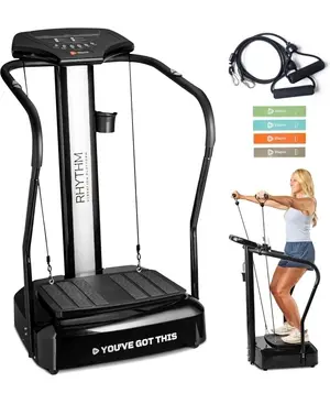 LIFEPRO Vibration Plate With Handles – Exercise Machine For Balance - Black