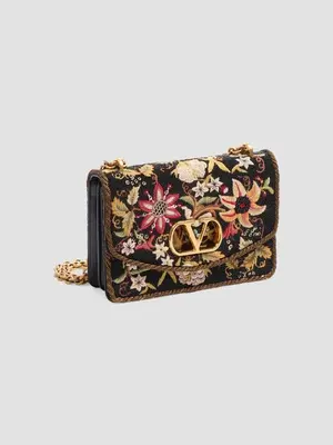 Valentino Garavani Vain Embroidered Shoulder Bag - Multicolored