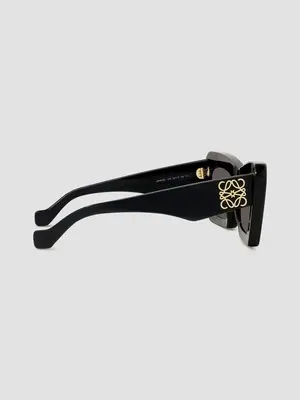 Loewe Anagram 52mm Cat-eye Sunglasses - Black