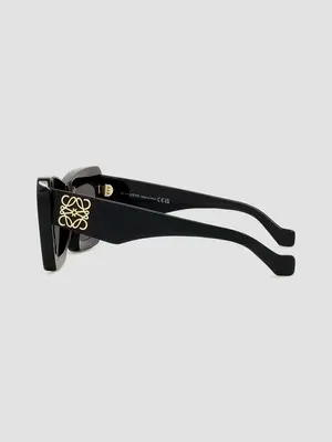 Loewe Anagram 52mm Cat-eye Sunglasses - Black