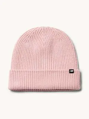 NEW BALANCE Rib Knit Beanie - Orb Pink
