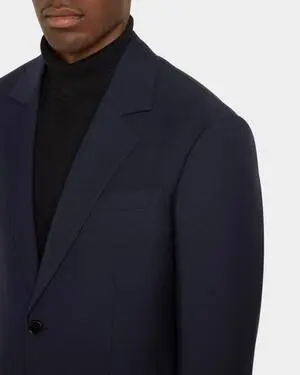 Burberry Tailored Wool Sport Coat - Navy