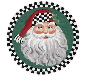 MACKENZIE-CHILDS Santa 3' Round Rug