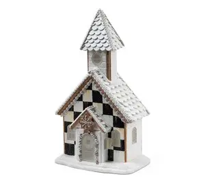 MACKENZIE-CHILDS Gingerbread Illuminated Church - One-color