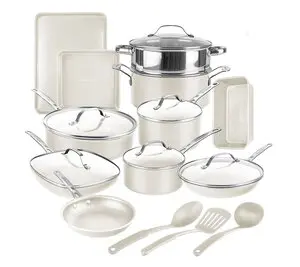 GOTHAM STEEL Naturals 20-piece Nonstick Ceramic Cookware Set - One-color