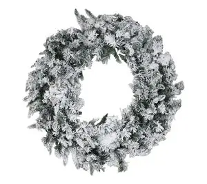 FRASER HILL FARM 36 In. Mountain Pine Flocked Wreath - One-color