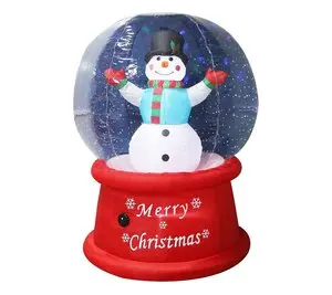 FRASER HILL FARM 6' Tall Multicolor Prelit Snow Snow Globe - One-color