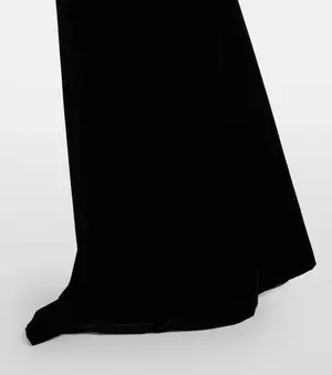 Carolina Herrera Ruched Velvet Bustier Gown