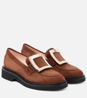 ROGER VIVIER Suede Loafers - Brown