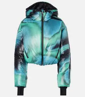Aztech Mountain Daisy Cropped Down Ski Jacket - Green