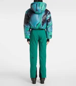 Aztech Mountain Daisy Cropped Down Ski Jacket - Green