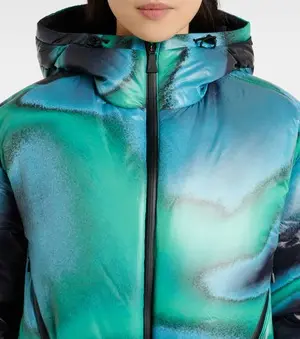 Aztech Mountain Daisy Cropped Down Ski Jacket - Green