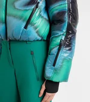 Aztech Mountain Daisy Cropped Down Ski Jacket - Green
