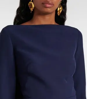 Safiyaa Ginevra Caped Crepe Gown