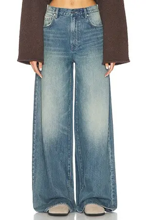 GRLFRND GRLFRND Luna Mid Rise Baggy Wide Leg Jeans Jackson