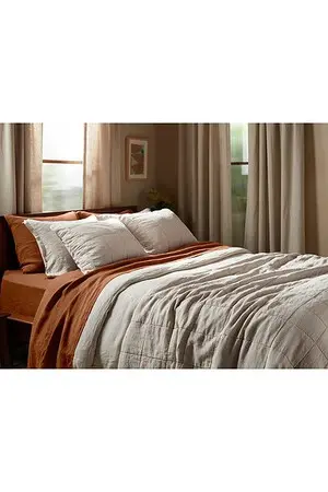 PARACHUTE Linen Box Quilted Sham Set - Bone