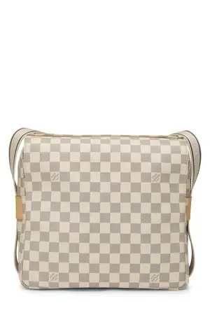 LOUIS VUITTON Damier Azur Naviglio Messenger Bag - White
