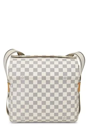 LOUIS VUITTON Damier Azur Naviglio Messenger Bag - White