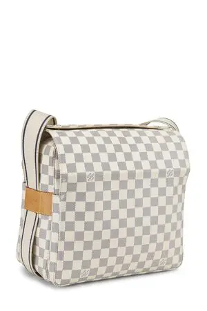 LOUIS VUITTON Damier Azur Naviglio Messenger Bag - White