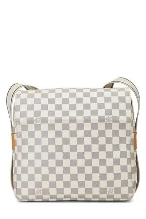 LOUIS VUITTON Damier Azur Naviglio Messenger Bag - White