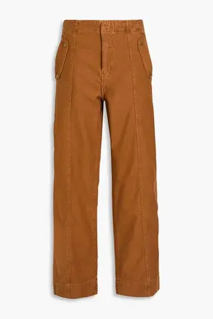 FRAME FRAME Utility Barrel Cotton-Canvas Pants - Light Brown