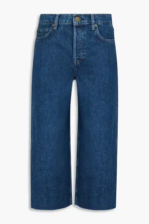 FRAME Cropped High-rise Straight-leg Jeans