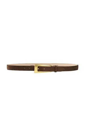 AUREUM AUREUM No. 10 Suede Belt Chocolate