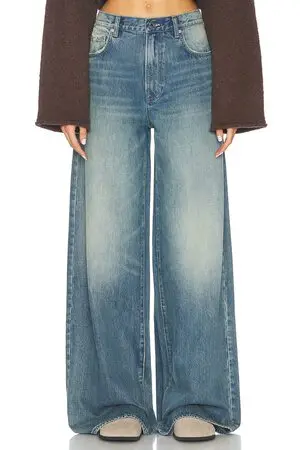 GRLFRND Luna Mid-rise Wide Leg Jeans - Jackson