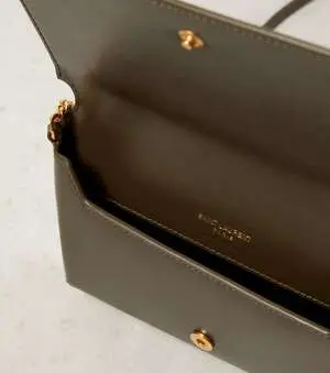 Saint Laurent Cassandre Leather Phone Pouch