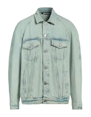 Palm Angels Denim Trucker Jacket - Green