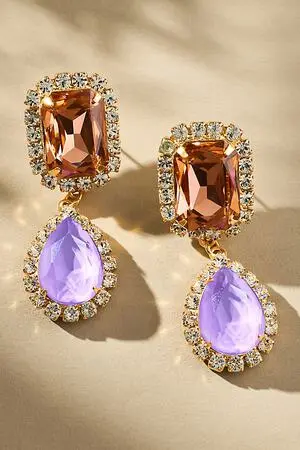 THE PINK REEF Jewel Neons Drop Earrings - Purple