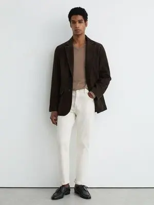 REISS Picton Washed-denim Slim-fit Jeans - White