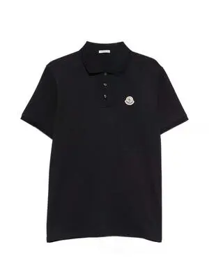 Moncler Logo-appliqué Polo Shirt - Blue