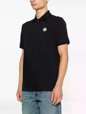Moncler Logo-appliqué Polo Shirt - Blue