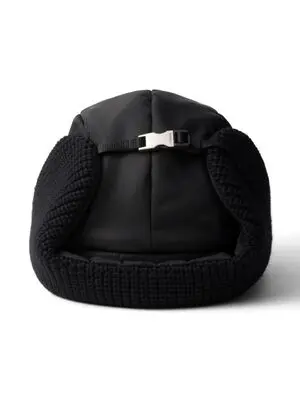 Prada Re-nylon And Wool Trapper Hat