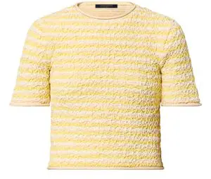 LOUIS VUITTON Louis Vuitton Crinkle Knit Striped Top - Yellow