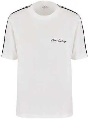 Armani Exchange Logo-embroidered Cotton T-shirt - White