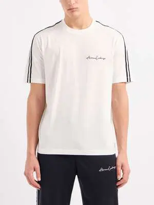 Armani Exchange Logo-embroidered Cotton T-shirt - White