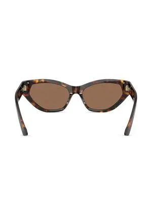 JIMMY CHOO Logo-print Sunglasses - Brown