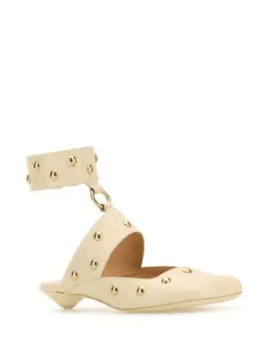 Chloé Jade Leather Sandals - White